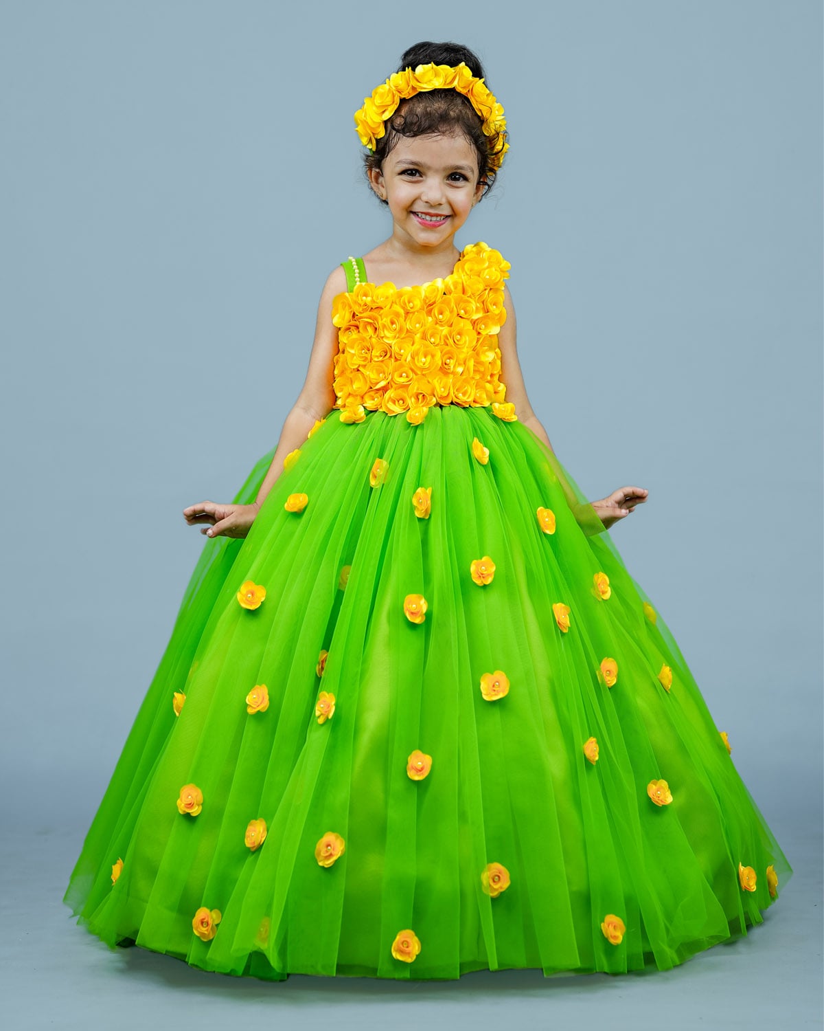 Kids Green Frock Online | Buy Designer Party Wear Gowns Online – www ...