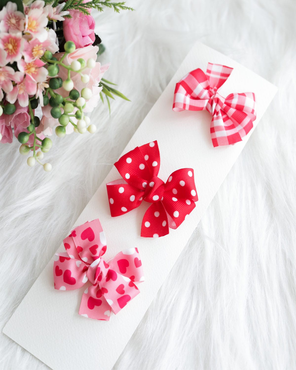 Grosgrain ribbon bow hair clip - Combo 3 – www.liandli.in