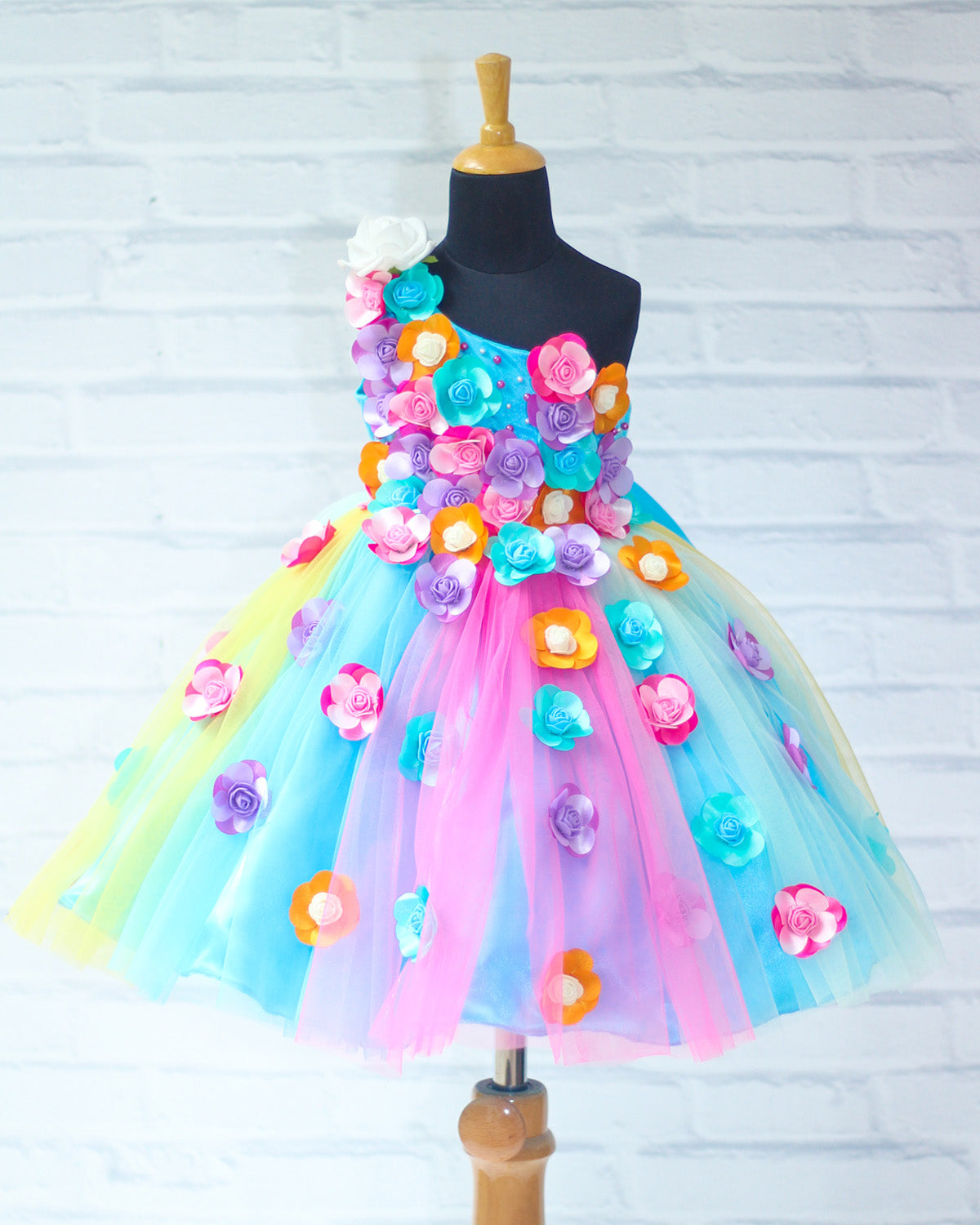 Shop Multi Color Flower Frock For Kids Online | Kids Party Wear – www ...