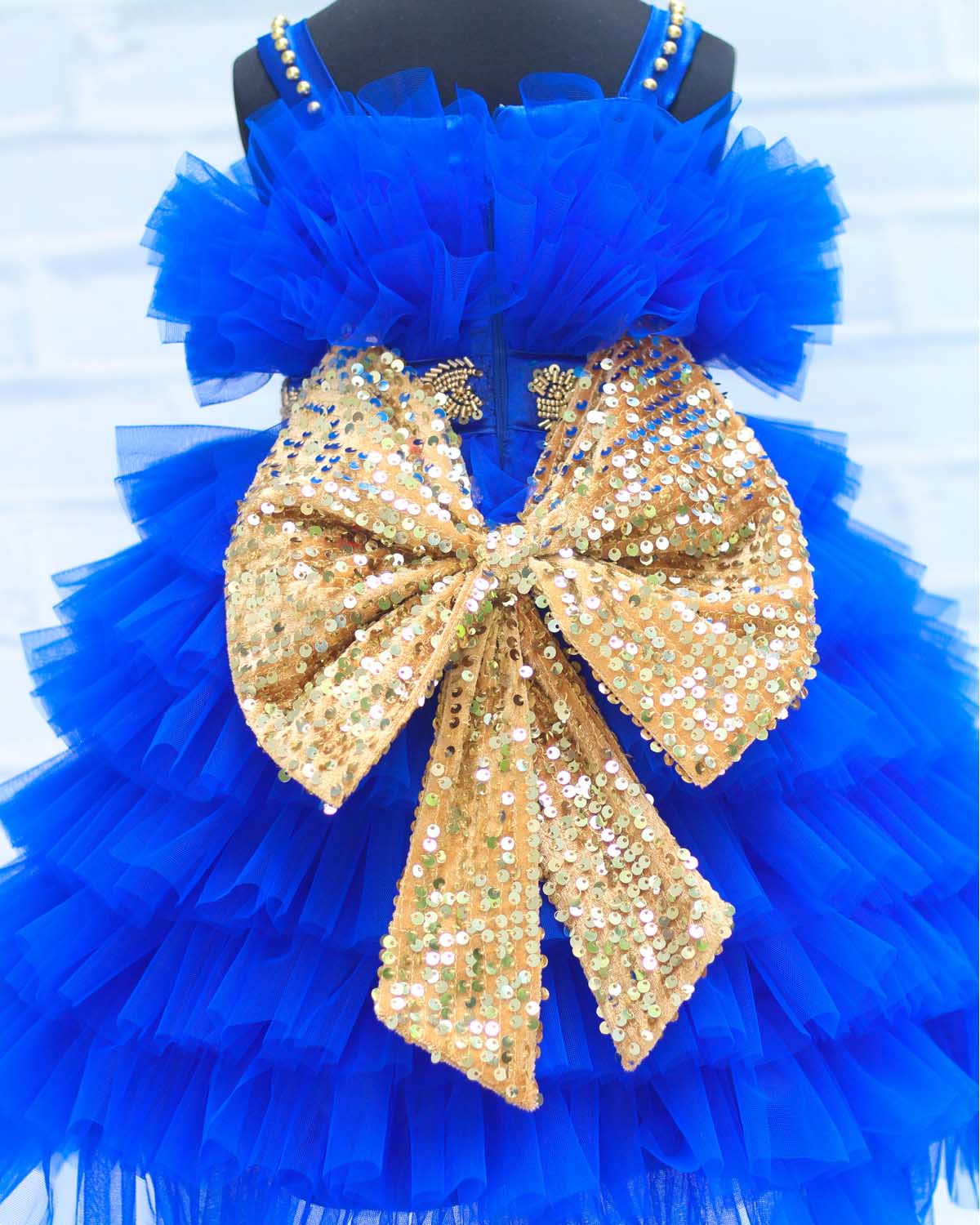 Designer Gown for Girl | Royal Blue Frocks For Kids – www.liandli.in