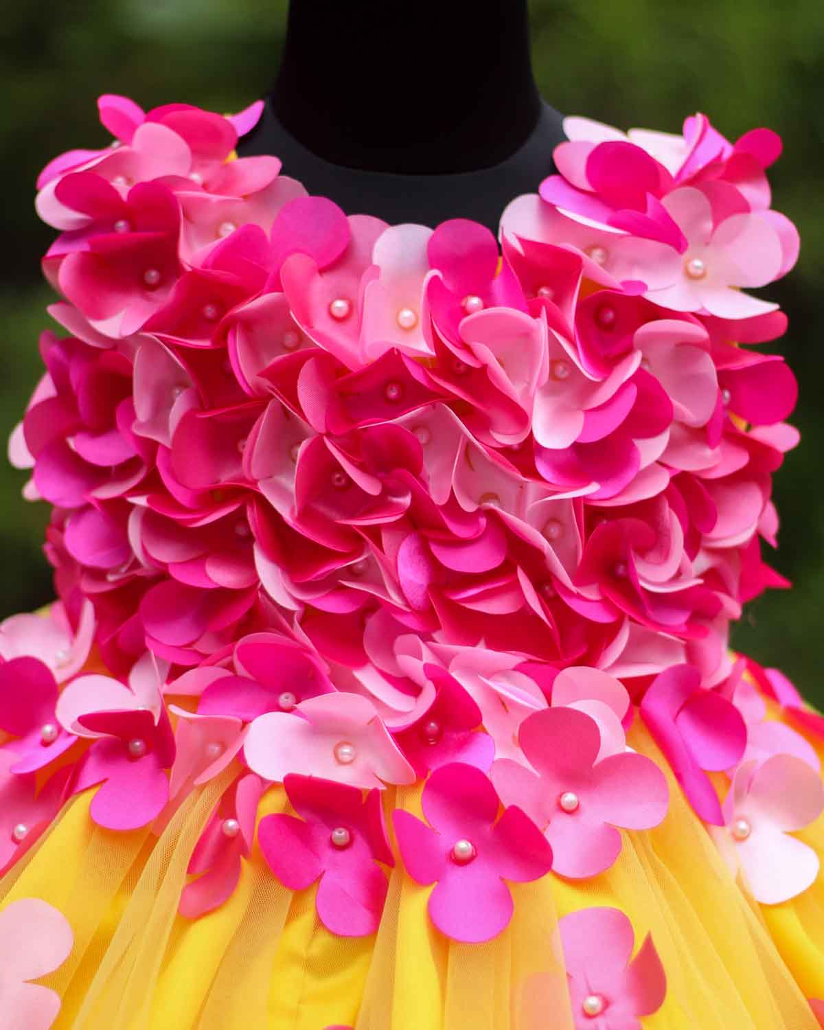 Yellow and Pink Flower Frock Online Tamil Nadu | Frocks – www.liandli.in